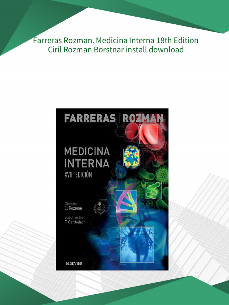Farreras Rozman. Medicina Interna 18th Edition Ciril Rozman Borstnar pdf download | PDF ...