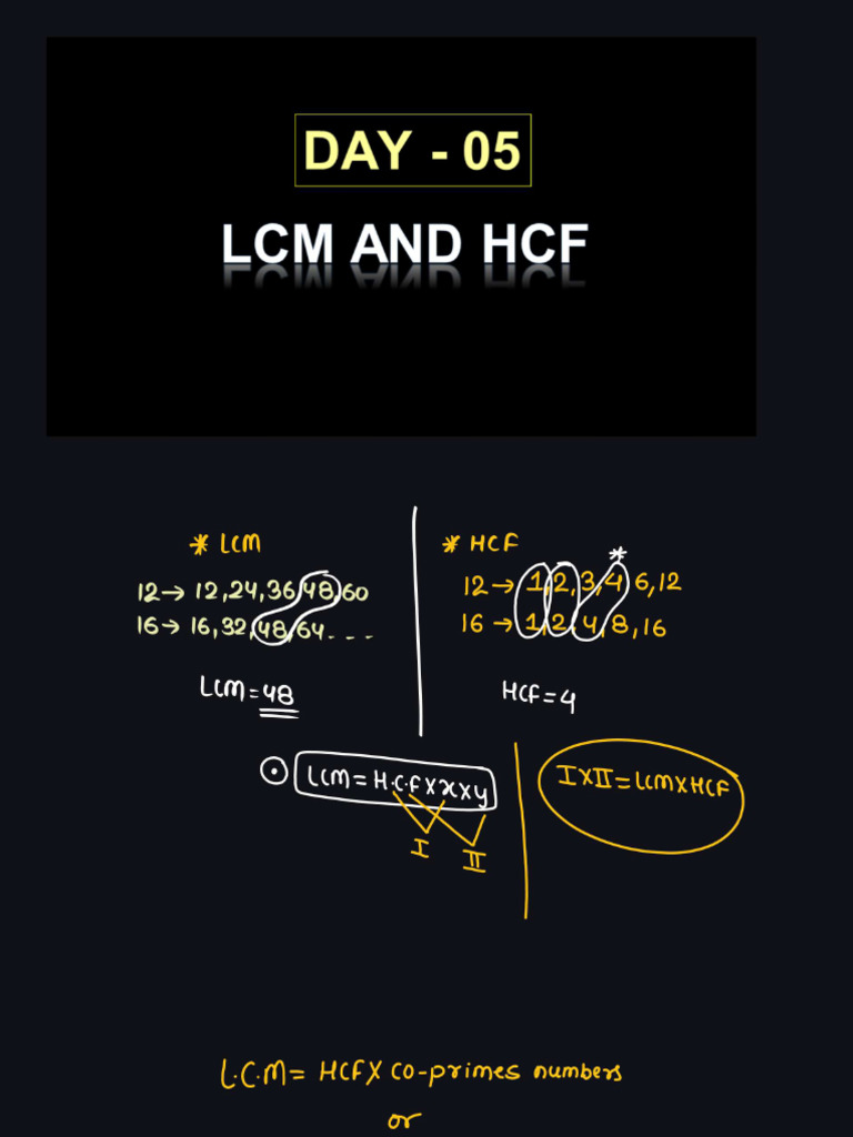 LCM AND HCF Solution | PDF
