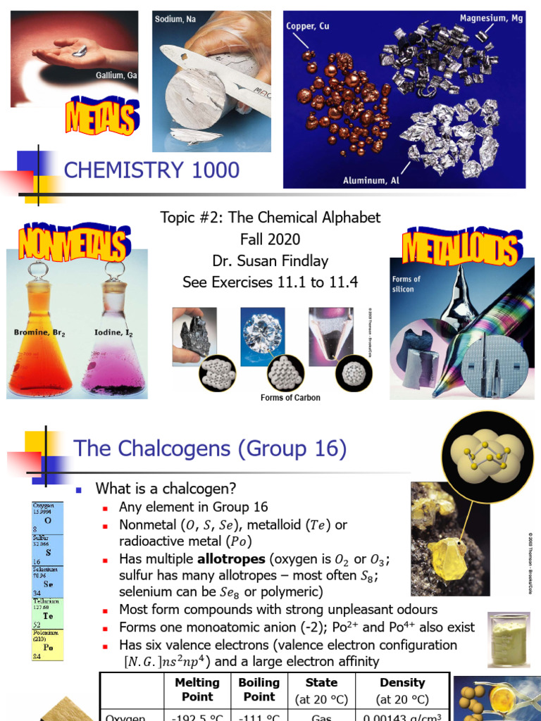 Chem1000 Lecture31 Group 16 | PDF | Sulfur | Ozone