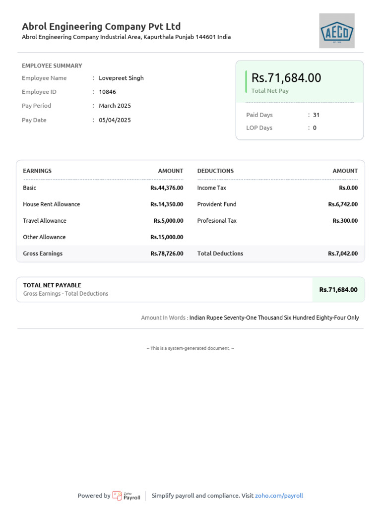 Payslip 10846 Apr 2025 5493978204789418576 1747207239890 | PDF