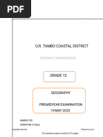 NSC Geography Grade 12 May June 2022 P1 and Memo | PDF