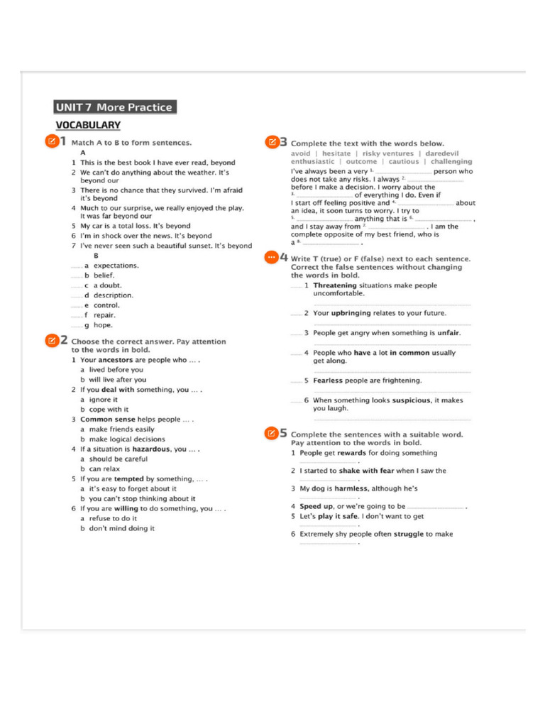 Tema 7 Inglés Bachillerato Stand Out Extra Practice | PDF