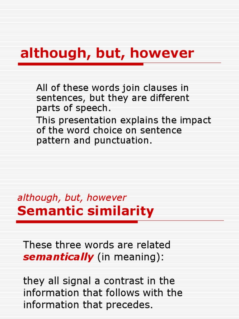 Understanding "Although," "But," "However" | PDF | Computers