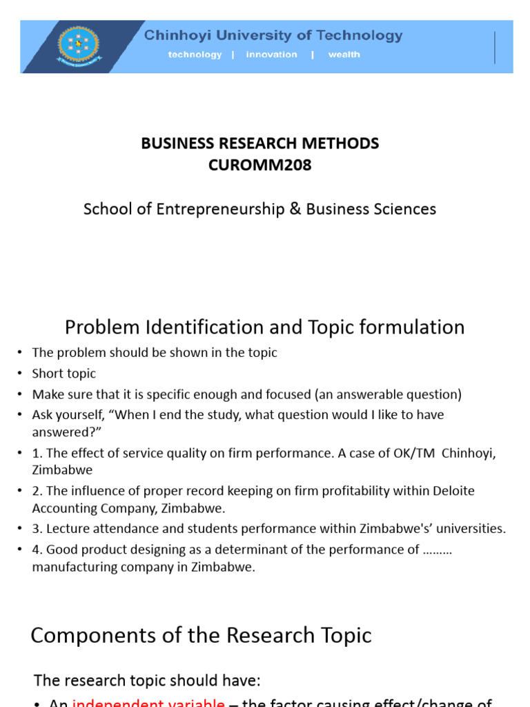 2 RESEARCH PROCESS Topic Formulation Background and Statement of The ...
