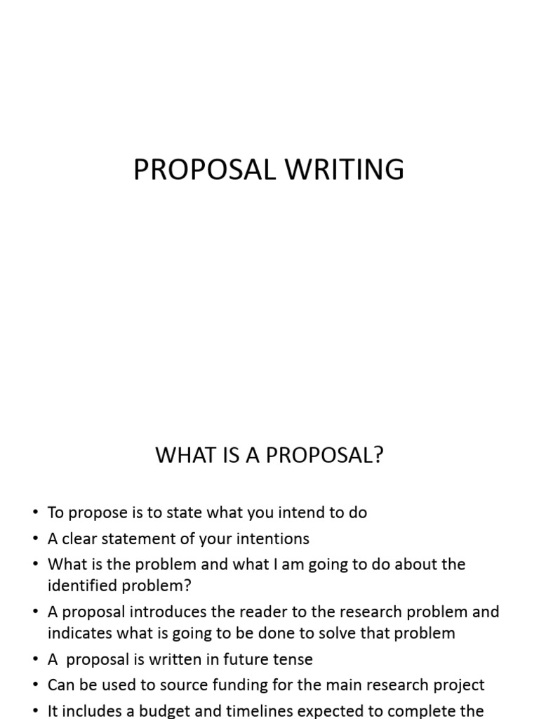 Proposal Writing Essentials Guide | PDF | Methodology | Hypothesis