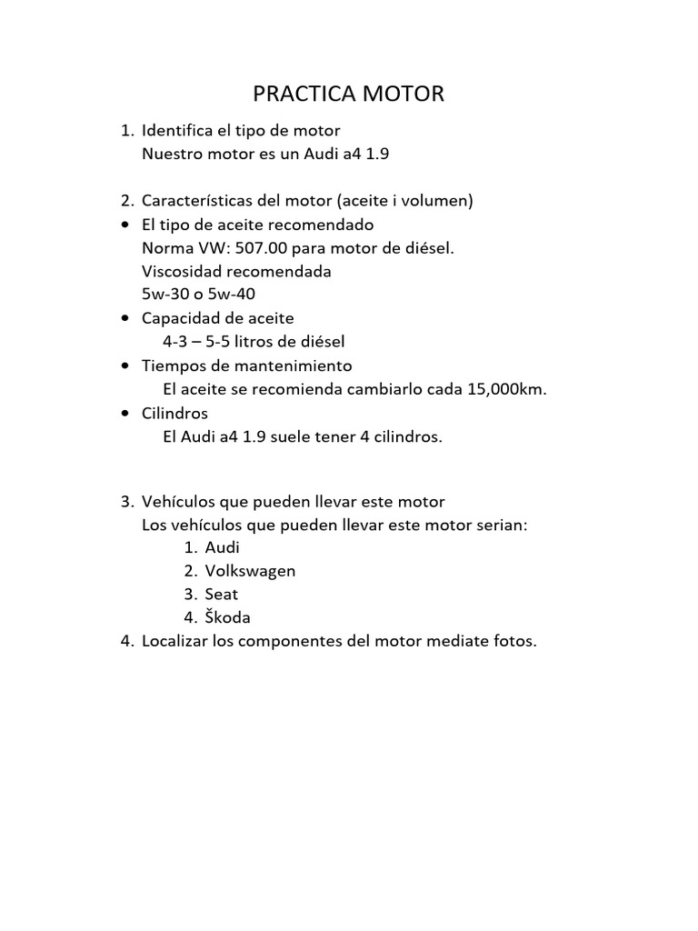 Practica Motor Sebas | PDF | Turbocompresor | Vehículos