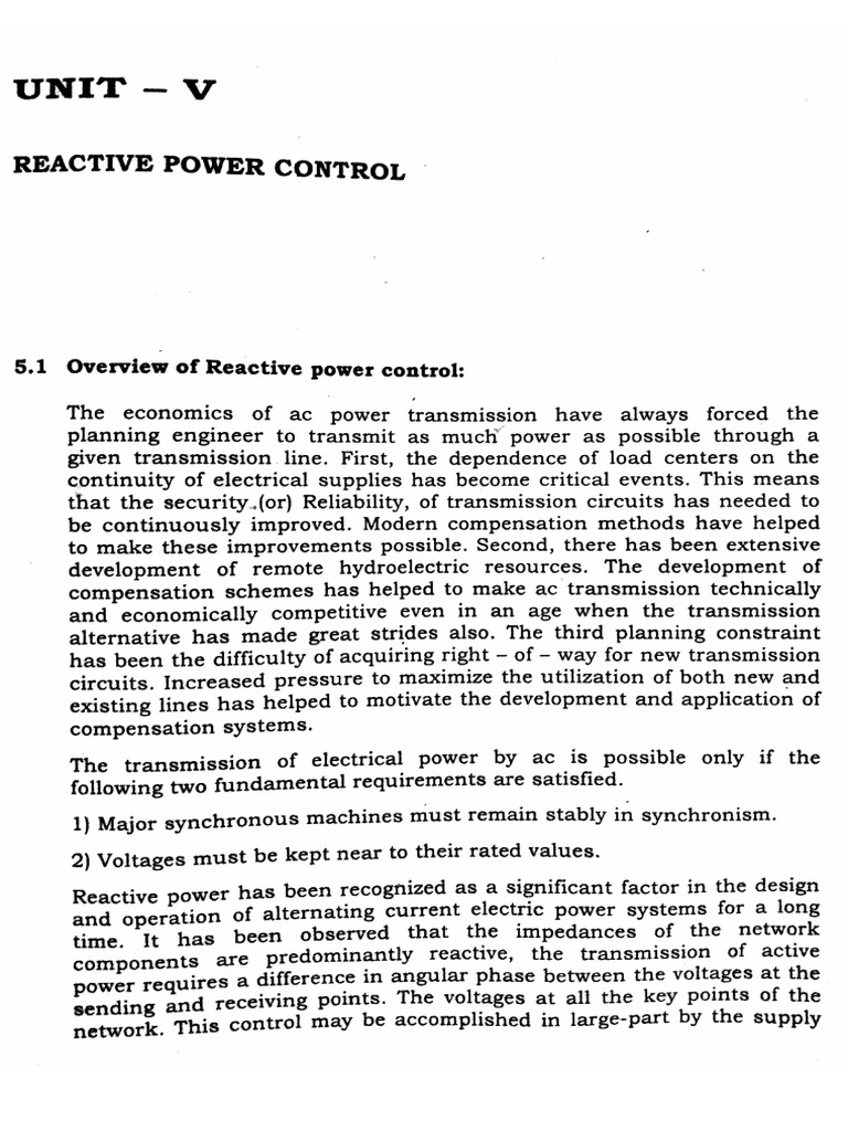 Reactive Power Control | PDF