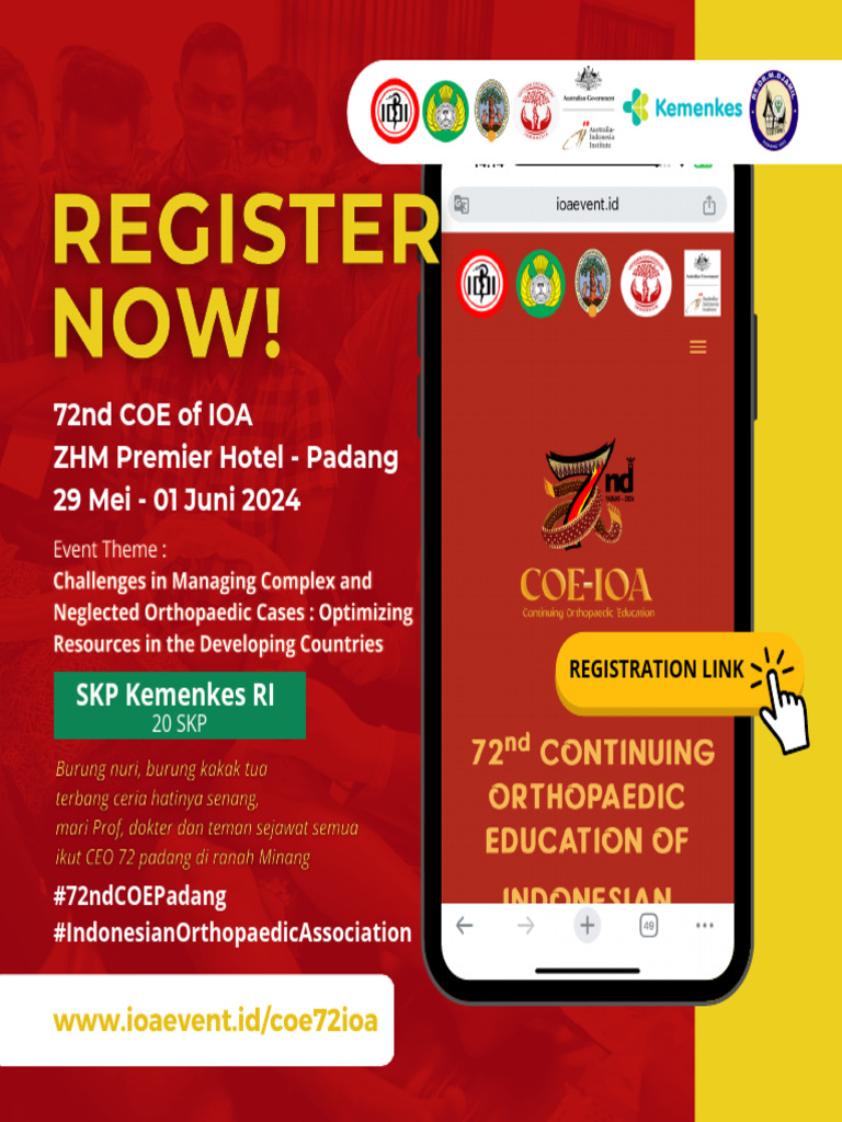 Register Now Event 72nd COE of IOA | PDF