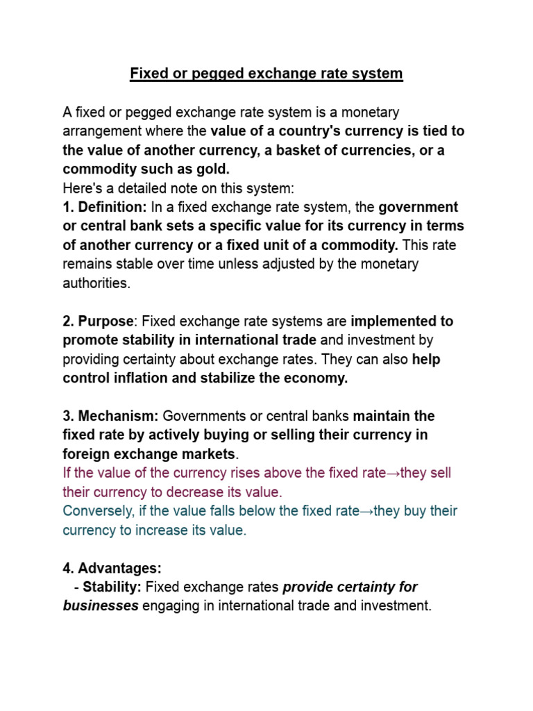 Unit 5 - Exchange Rate System | PDF | Exchange Rate | Floating Exchange ...