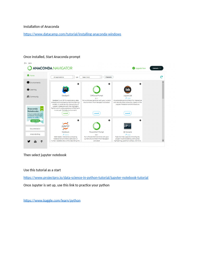 Installation of Anaconda | PDF
