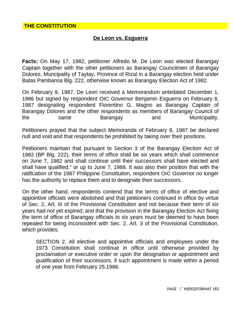 Consti I Digests 1 1 | PDF | Constitutional Amendment | Ratification