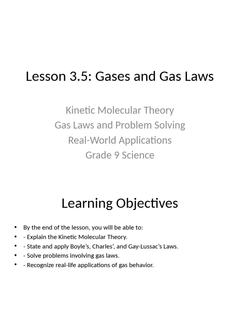 Understanding Gas Laws and KMT | PDF | Gases | Statistical Mechanics