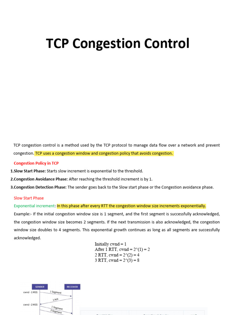 TCP Congestion Control - 5 | PDF | Network Congestion | Transmission ...
