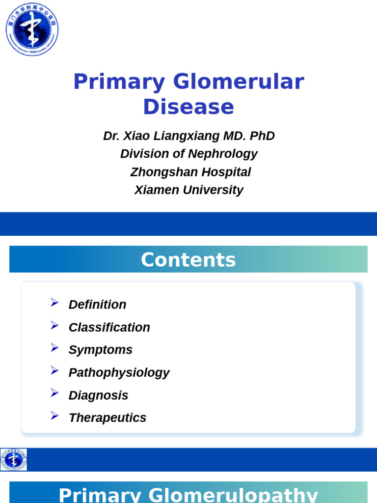 1 - 2023-2.primary Glomerular Disease | PDF | Medical Specialties | Diseases And Disorders