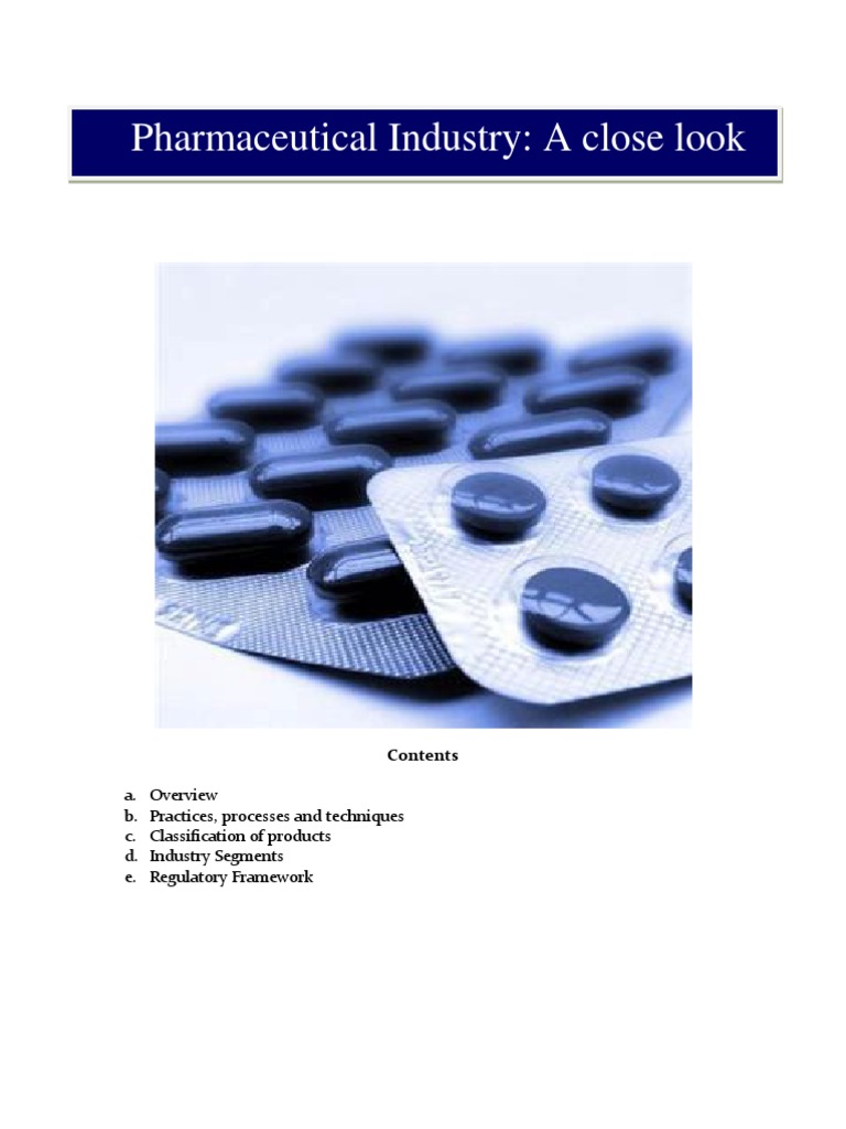 Pharmaceutical Industry A Close Look Download Free Pdf