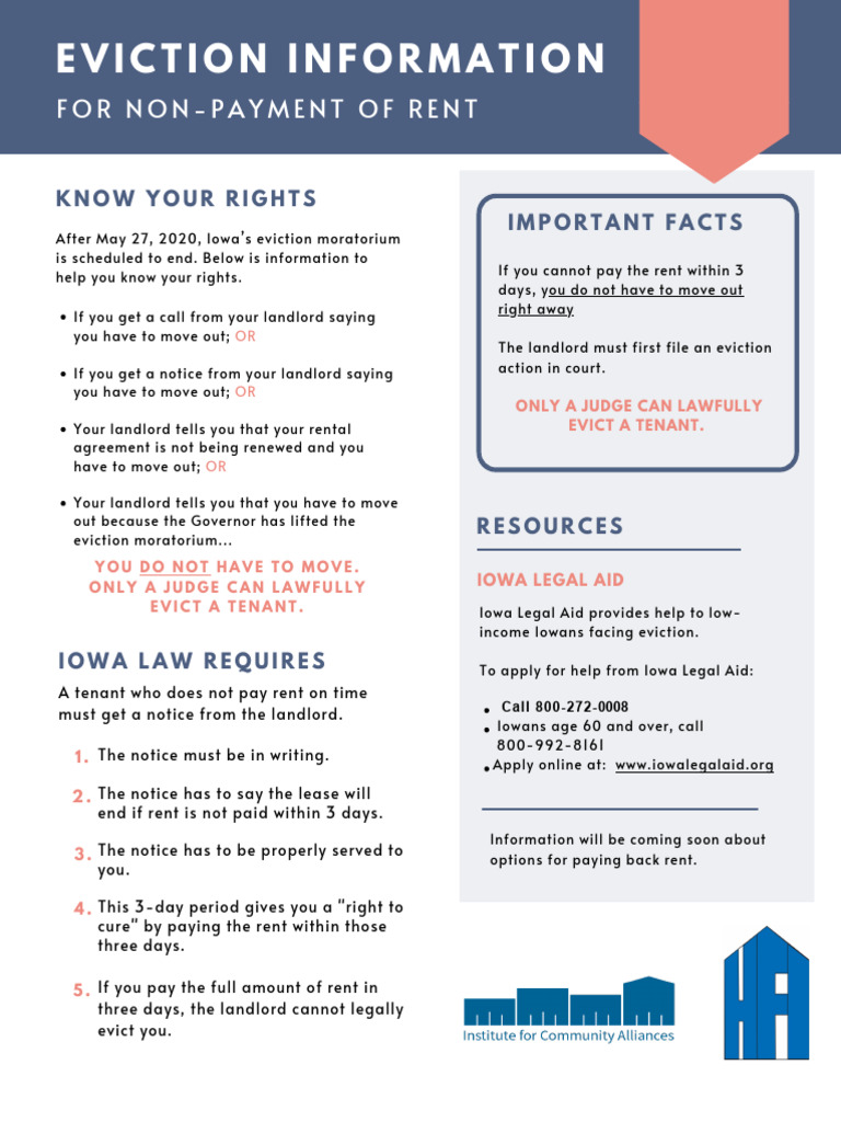 Eviction Education Flyer Iowa With Logos SEIA | PDF