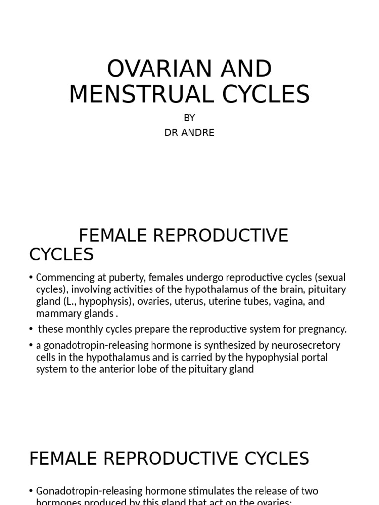 Ovarian and Menstrual Cycle Overview | PDF | Menstrual Cycle | Ovary
