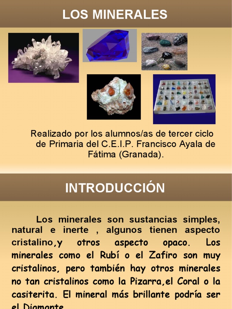 Presentación Los minerales Todos | Minerales | Cristal