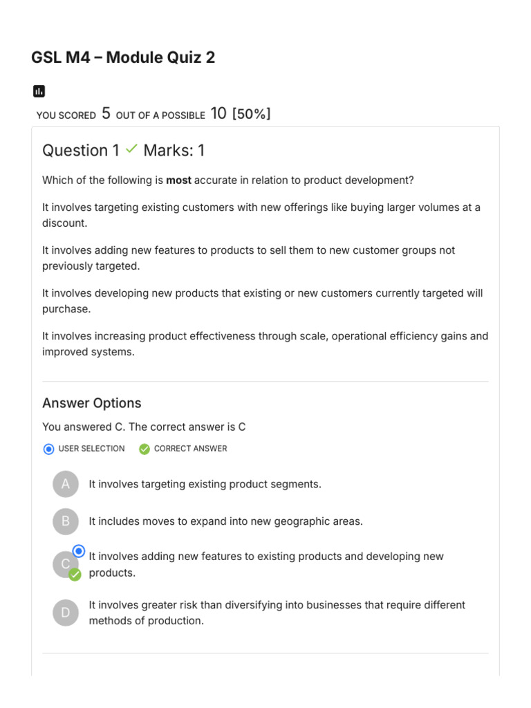 GSL M4 - Module Quiz 2 - KnowledgEquity | PDF | Franchising | Intellectual Property