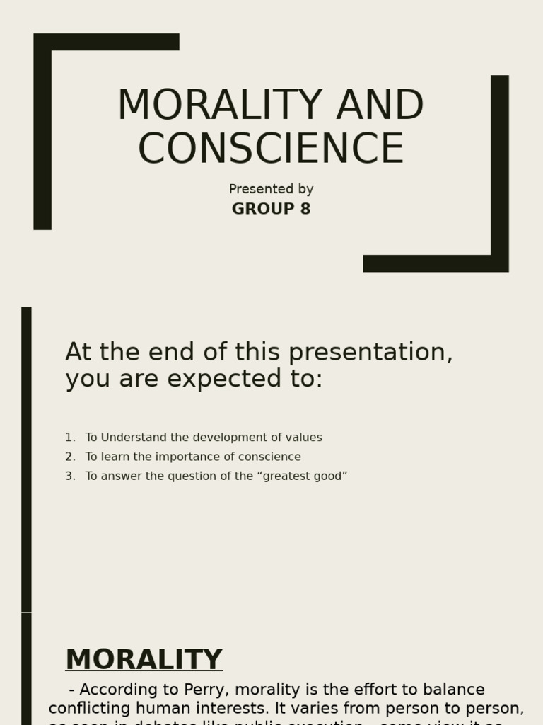 Ethics Group 8 Presentation | PDF | Conscience | Happiness