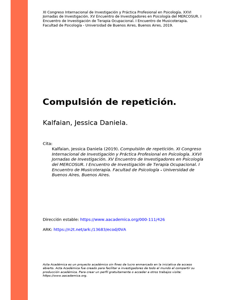 Compulsión A La Repetición | PDF | Jacques Lacan | Sigmund Freud