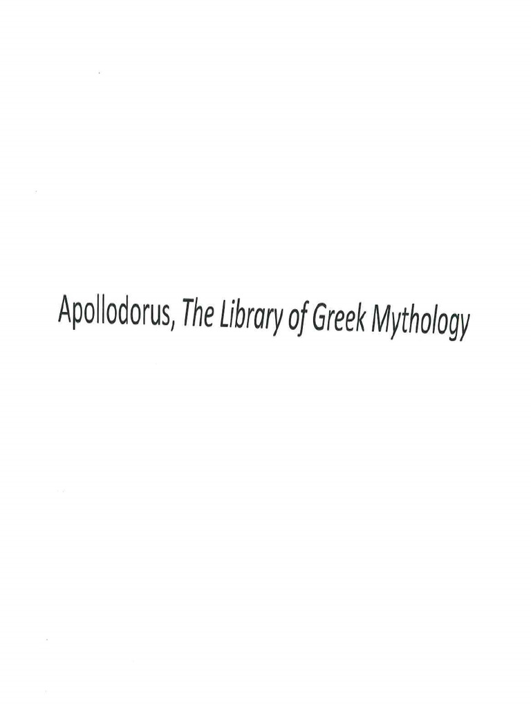 Apollodorus | PDF