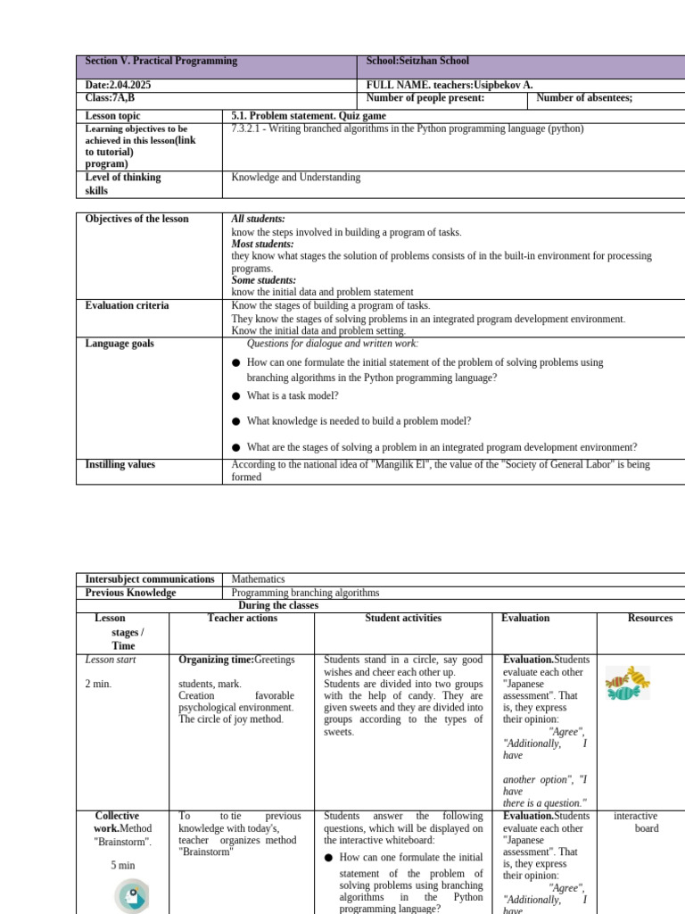 Problem Statement. Quiz Game-2 | PDF | Knowledge | Computer Programming