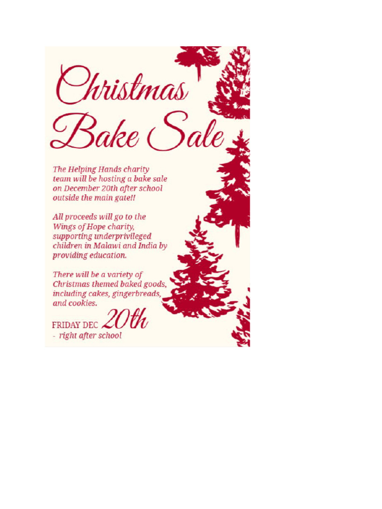 Christmas Bake Sale | PDF