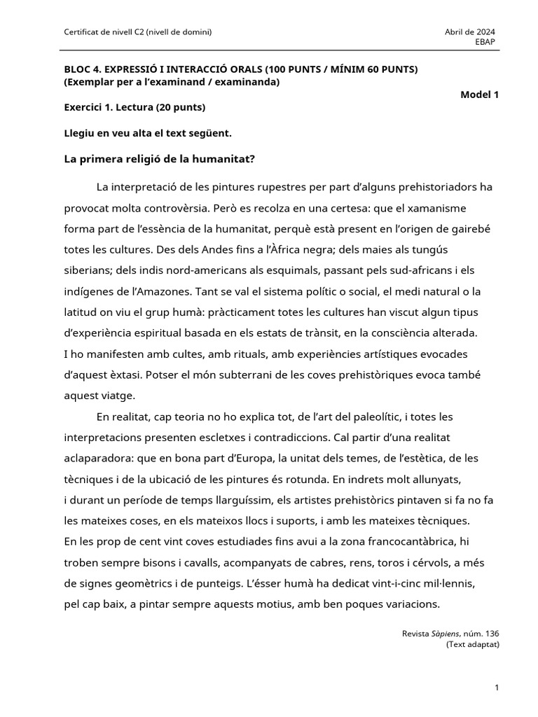 Prova C2 2024 Part Oral | PDF