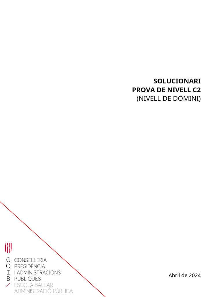 Prova C2 2024 Solucionari | PDF