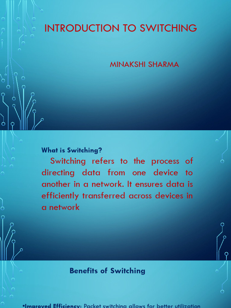 Introduction To Switching | PDF | Packet Switching | Computer Network