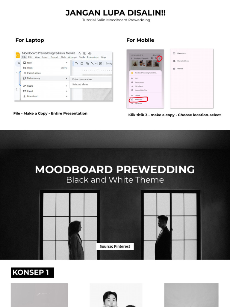 Moodboard Prewedding Black & White | PDF