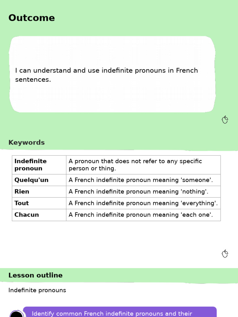 Indefinite Pronouns - L1 | PDF | Semantic Units | Syntax