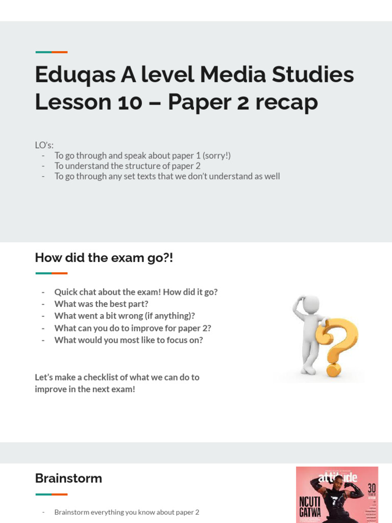 Eduqas A Level Media Studies Paper 2 Guide | PDF