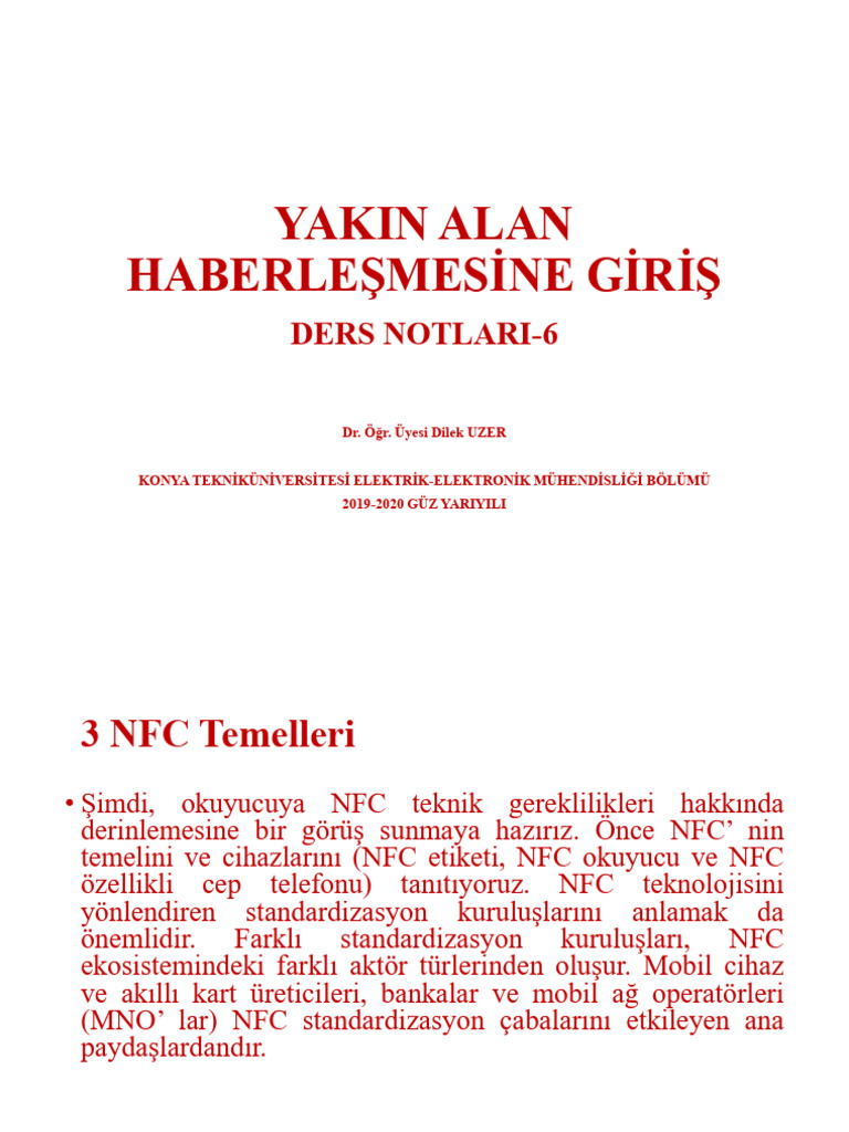 Yakin Alan Haberleşmesine Giriş: Ders Notlari-6 | PDF