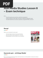 Eduqas Media A Level Lesson 12 | PDF