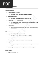 Column Reinforcement Lapping Guidelines | PDF | Home & Garden