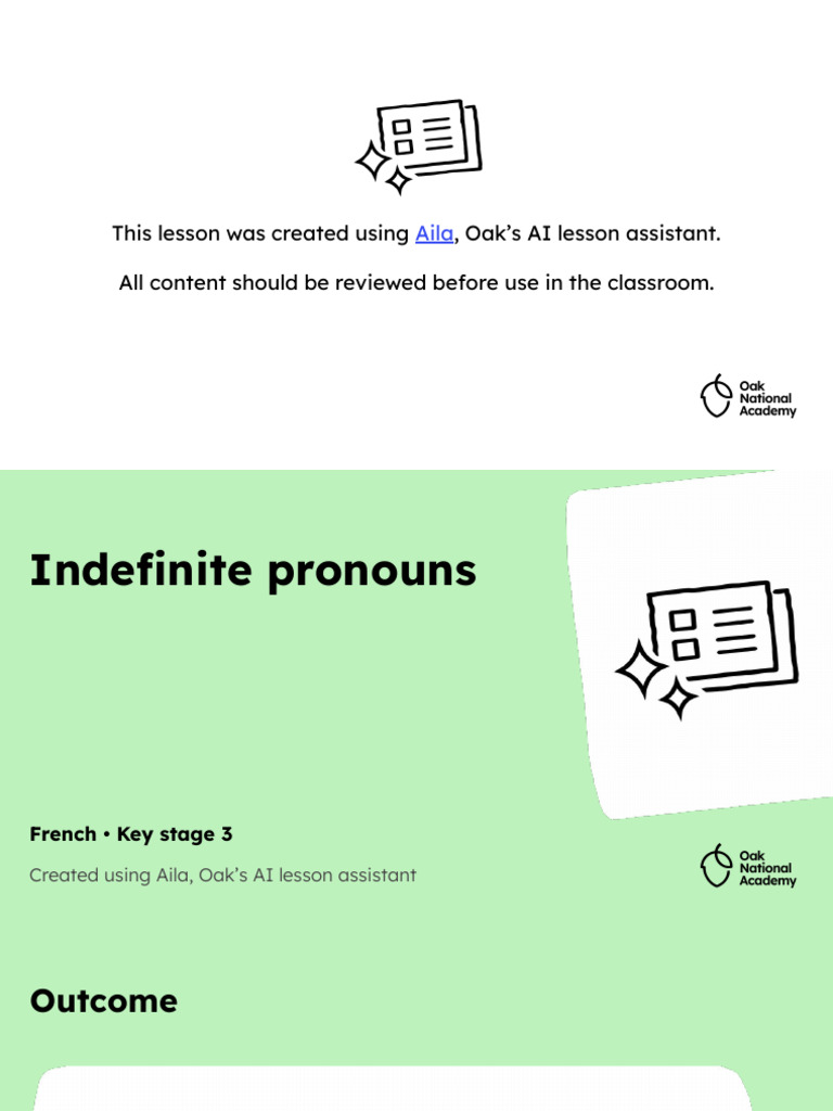 Indefinite Pronouns - cmb6h - Lesson Slides | PDF | Linguistic ...