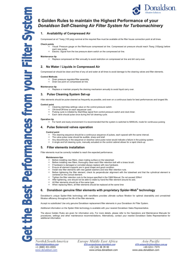 Six Golden Rules-Self Cleaning Filter System | PDF | Valve | Pressure