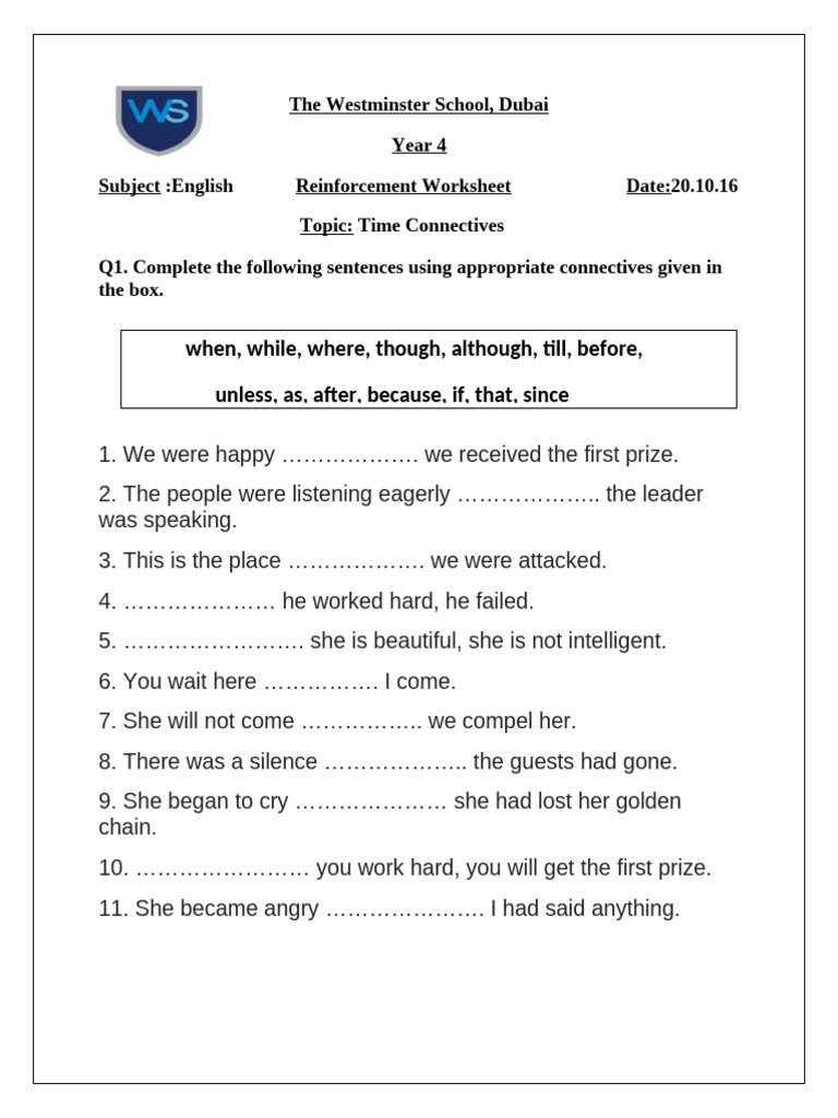 [11820]GLG_Worksheet_Time_connectives | PDF