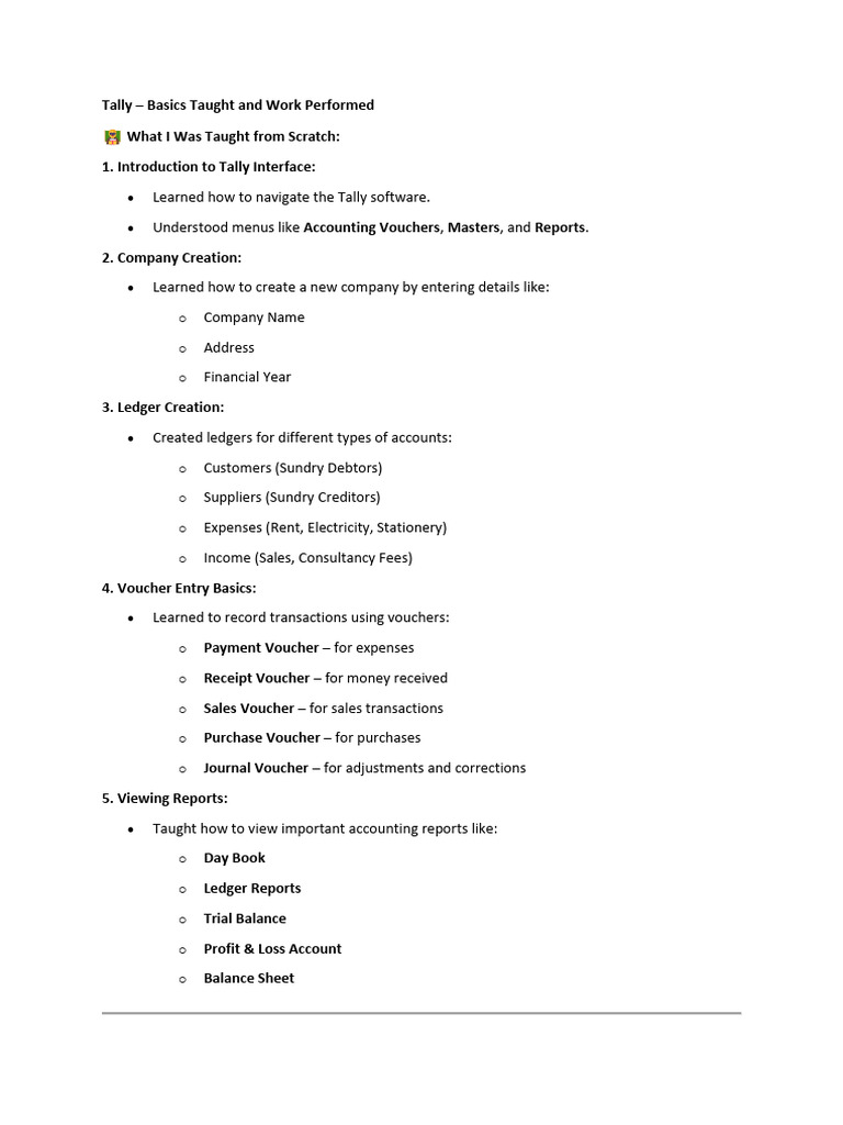 Tally Basics: Accounting and GST Guide | PDF | Taxes | Voucher