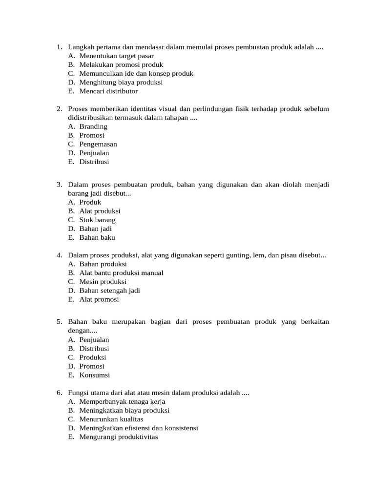 60 Soal Latihan PKK | PDF