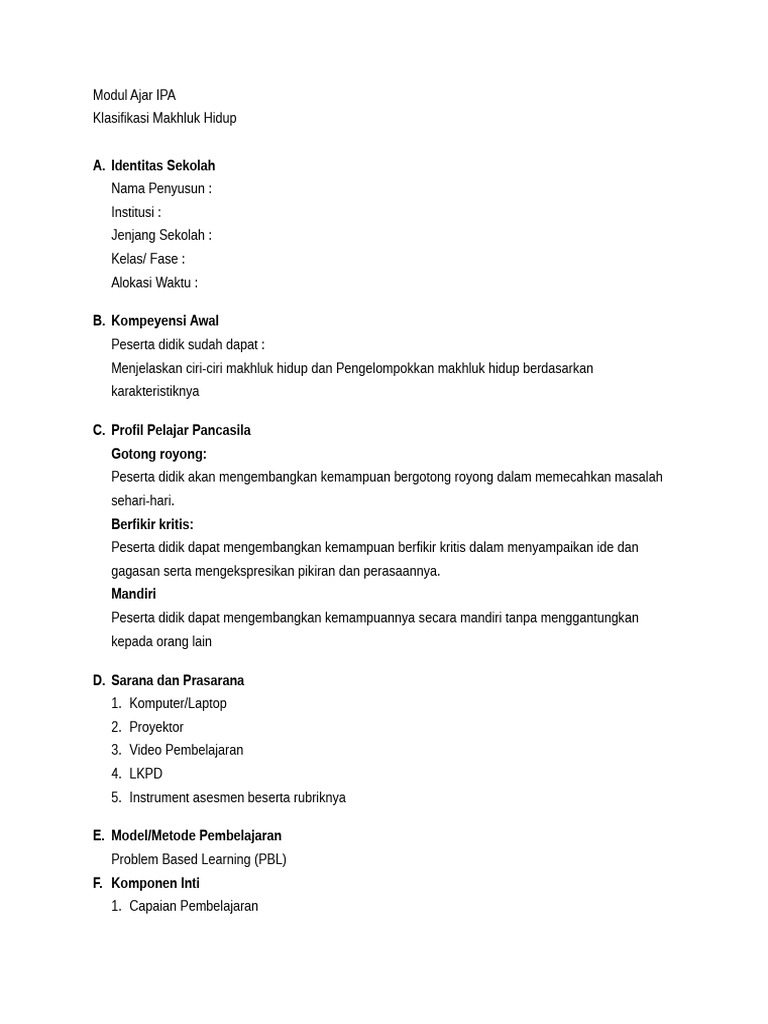 Modul Ajar IPA | PDF
