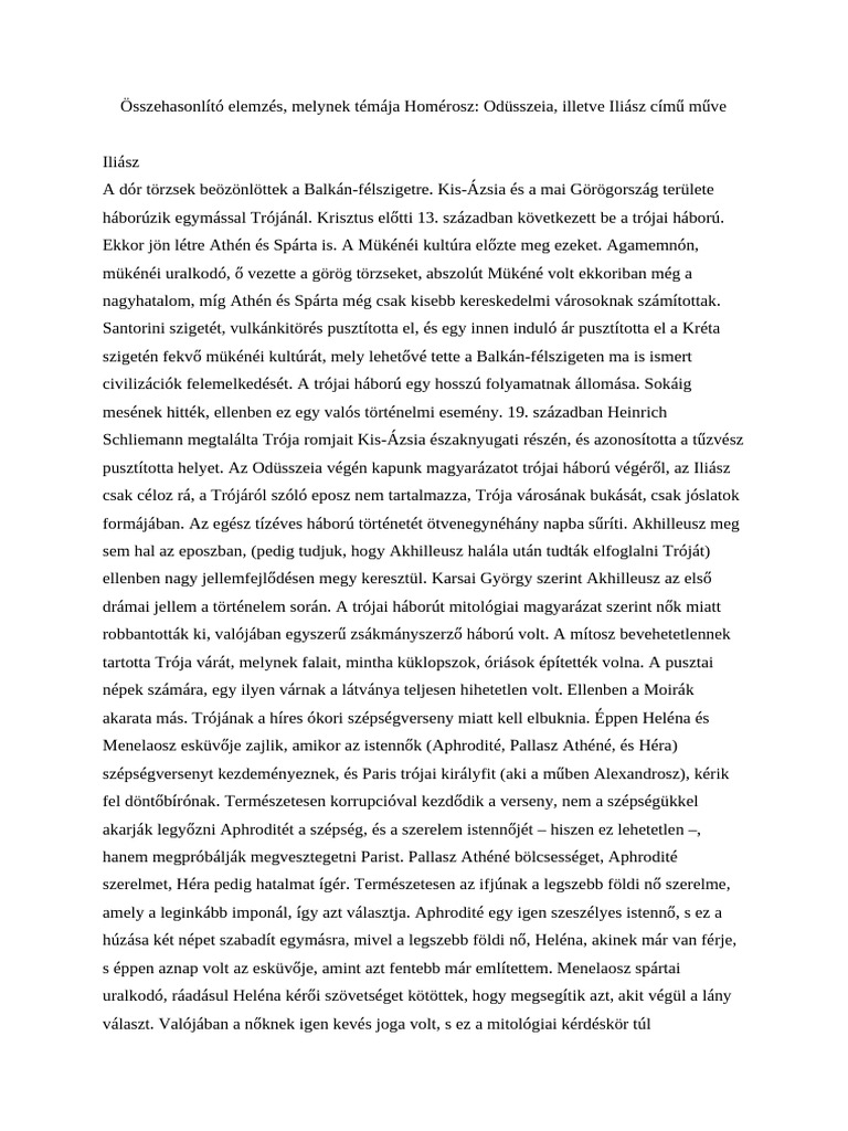 Összehasonlító Elemzés | PDF