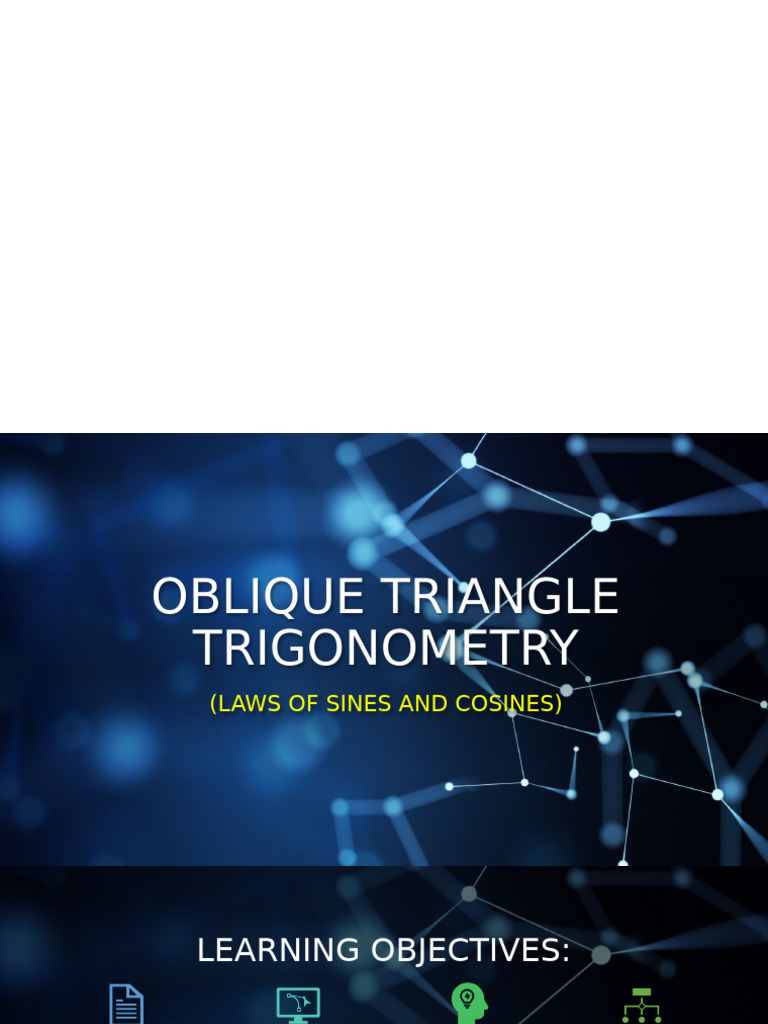 Oblique Triangle Trigonometry Guide | PDF | Triangle | Trigonometric ...