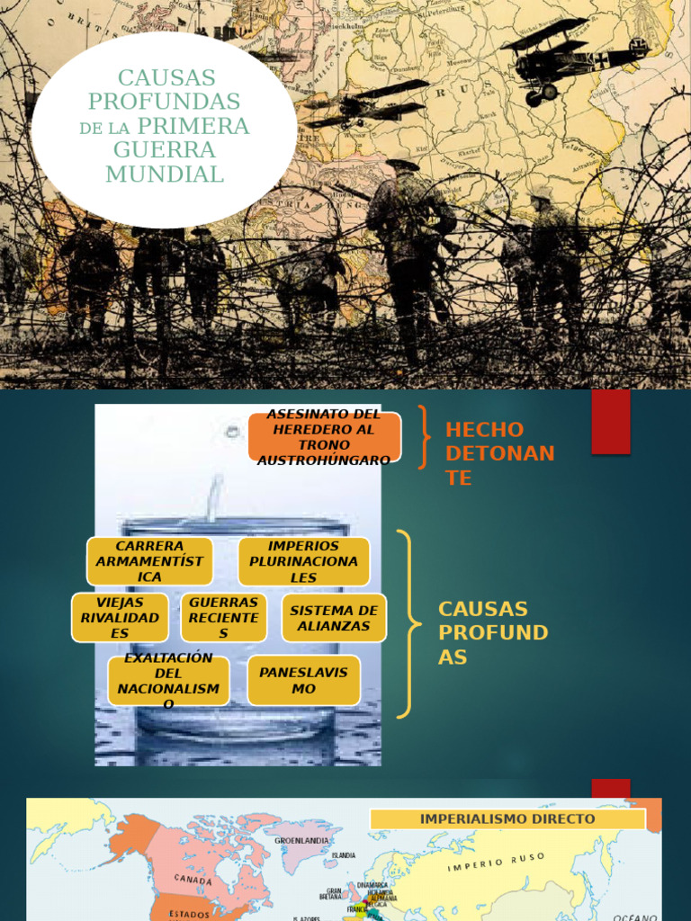U1 - 02 - Presentación Causas de La Primera Guerra Mundial | PDF