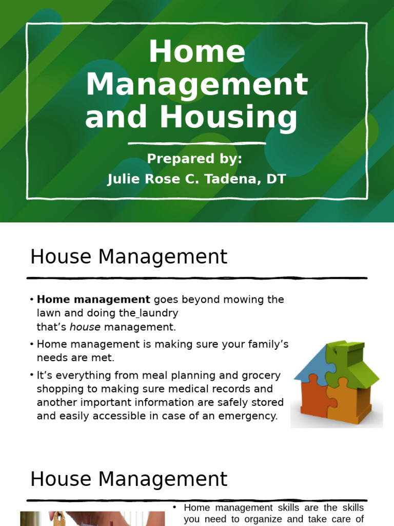 Home Management and Housing Midterm | PDF | Home | Cooking