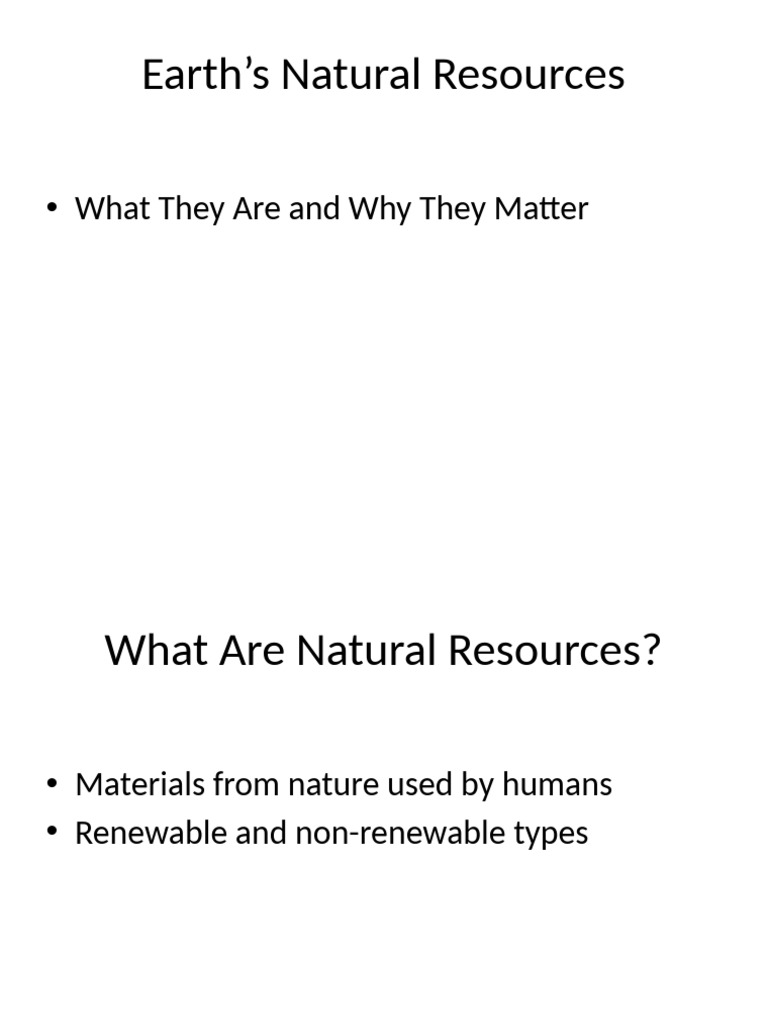 Earth Natural Resources | PDF