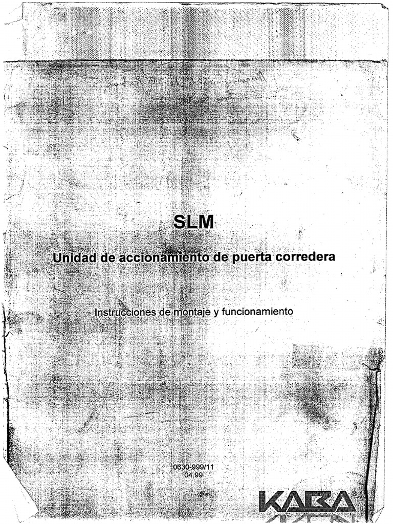 manual recta de Kaba | PDF