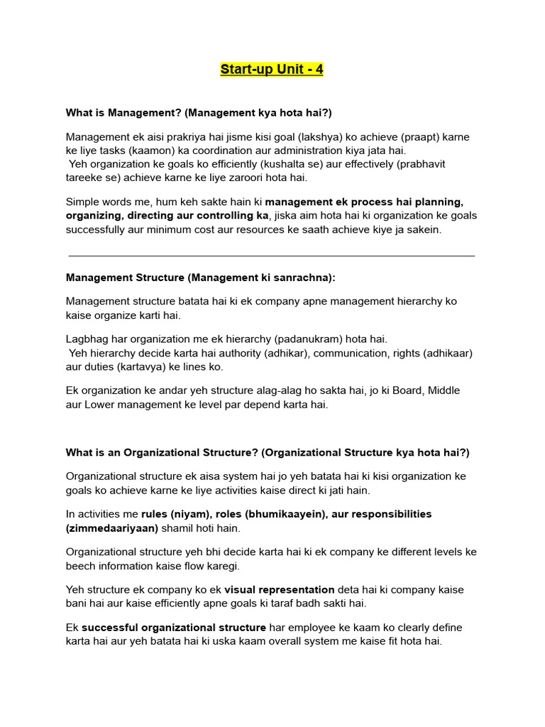 Start-Up Unit - 4 | PDF | Talent Management | Applied Psychology